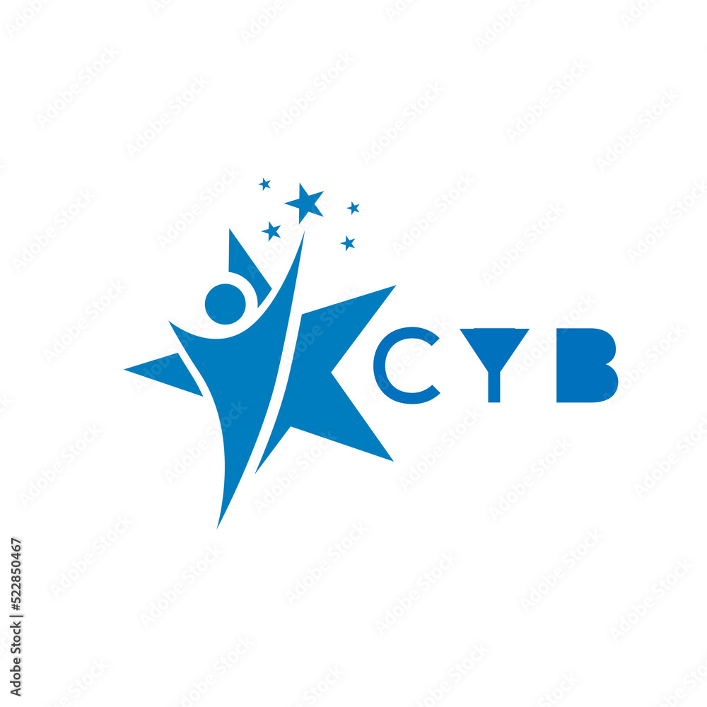 Vecteur Stock CYB Letter logo white background .CYB Business finance ...