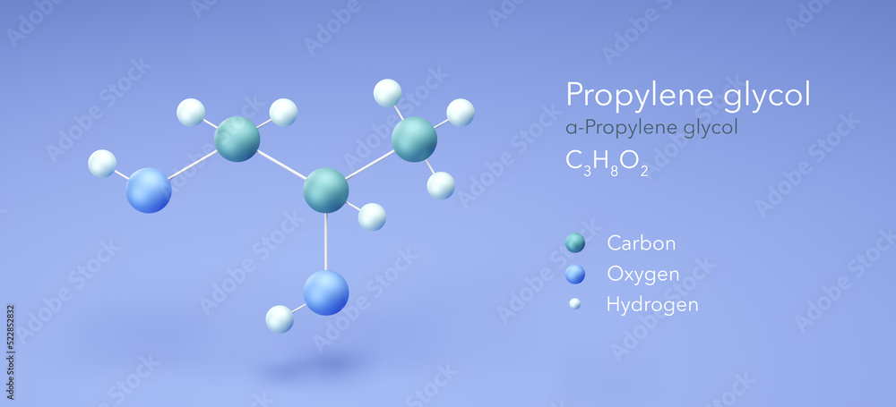 Propylene Glycol Structural Diagram Glycol Propylene Formula