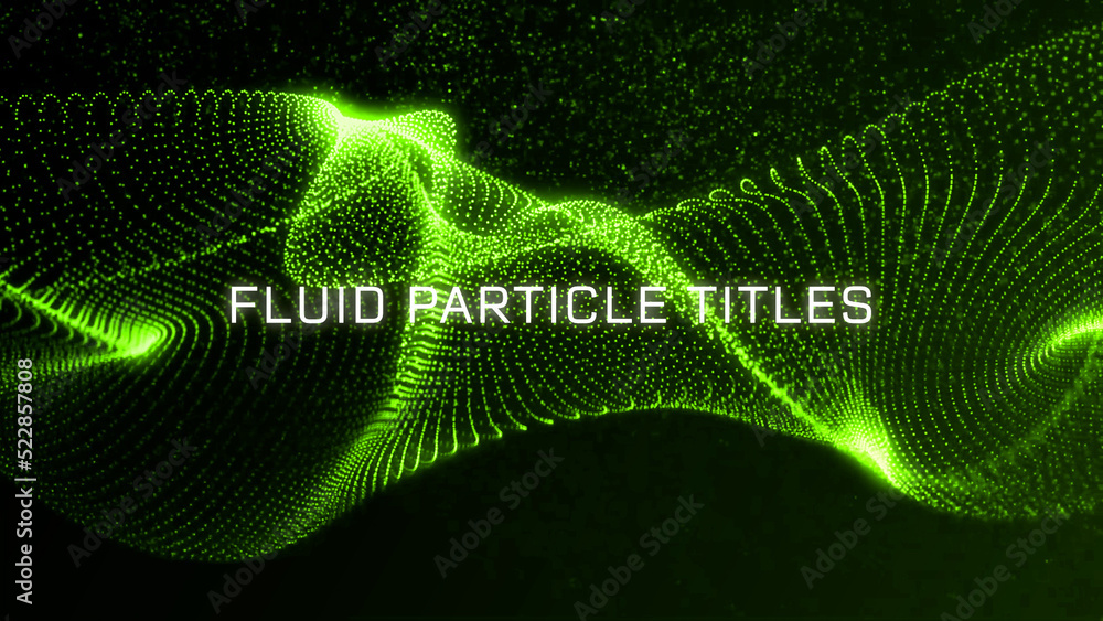 Unique Fluid Particle Flow Titles Stock Template | Adobe Stock