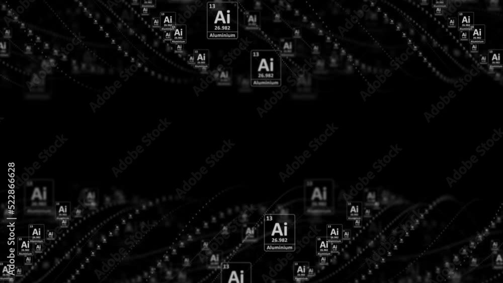 ALUMINUM Molecule Symbol, Chemistry Periodic Table, Animation ...