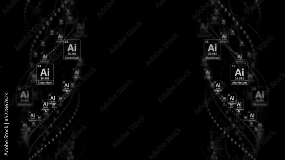 ALUMINUM Molecule Symbol, Chemistry Periodic Table, Animation ...
