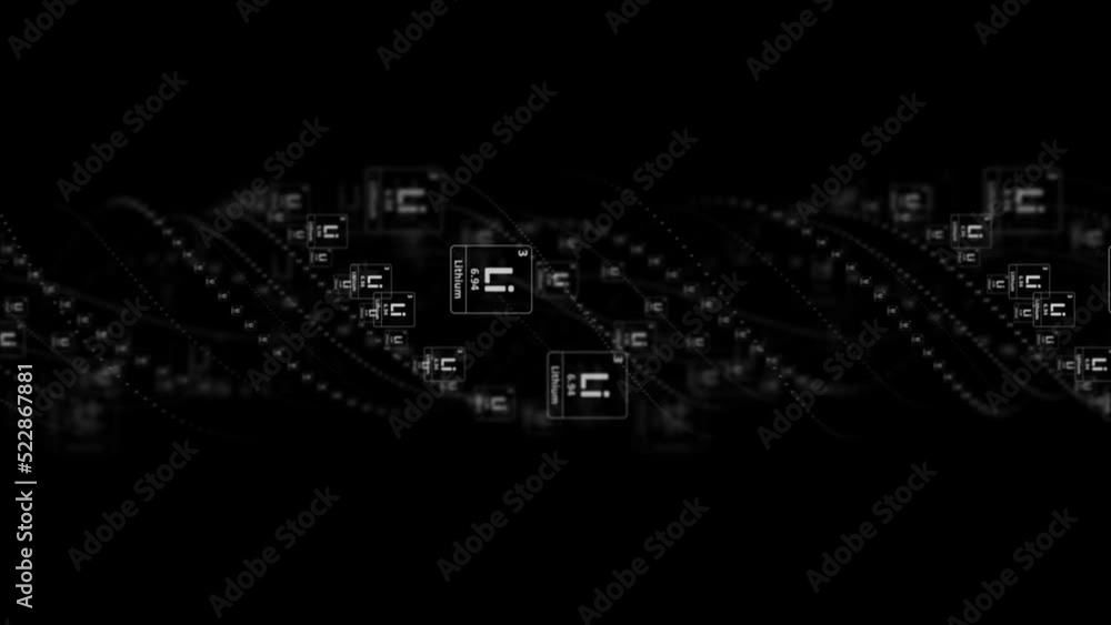 LITHIUM Molecule Symbol, Chemistry Periodic Table, Animation ...