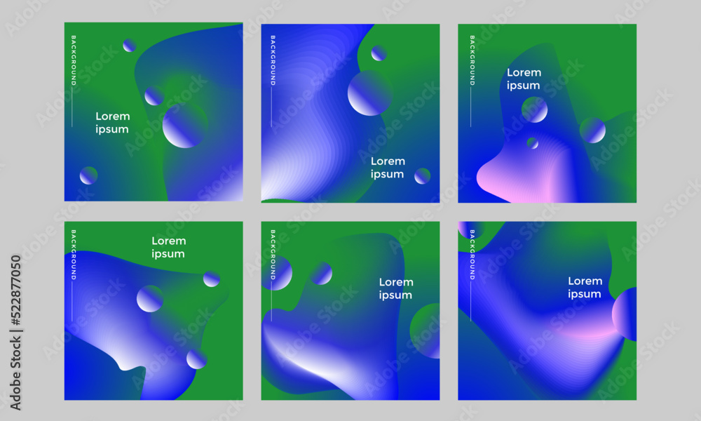 Gradient color of social media background design template for ...