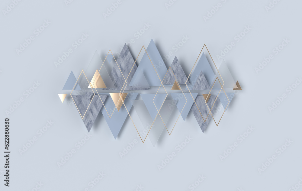 Rhombus, triangle abstract background. Modern panel with trigons ...