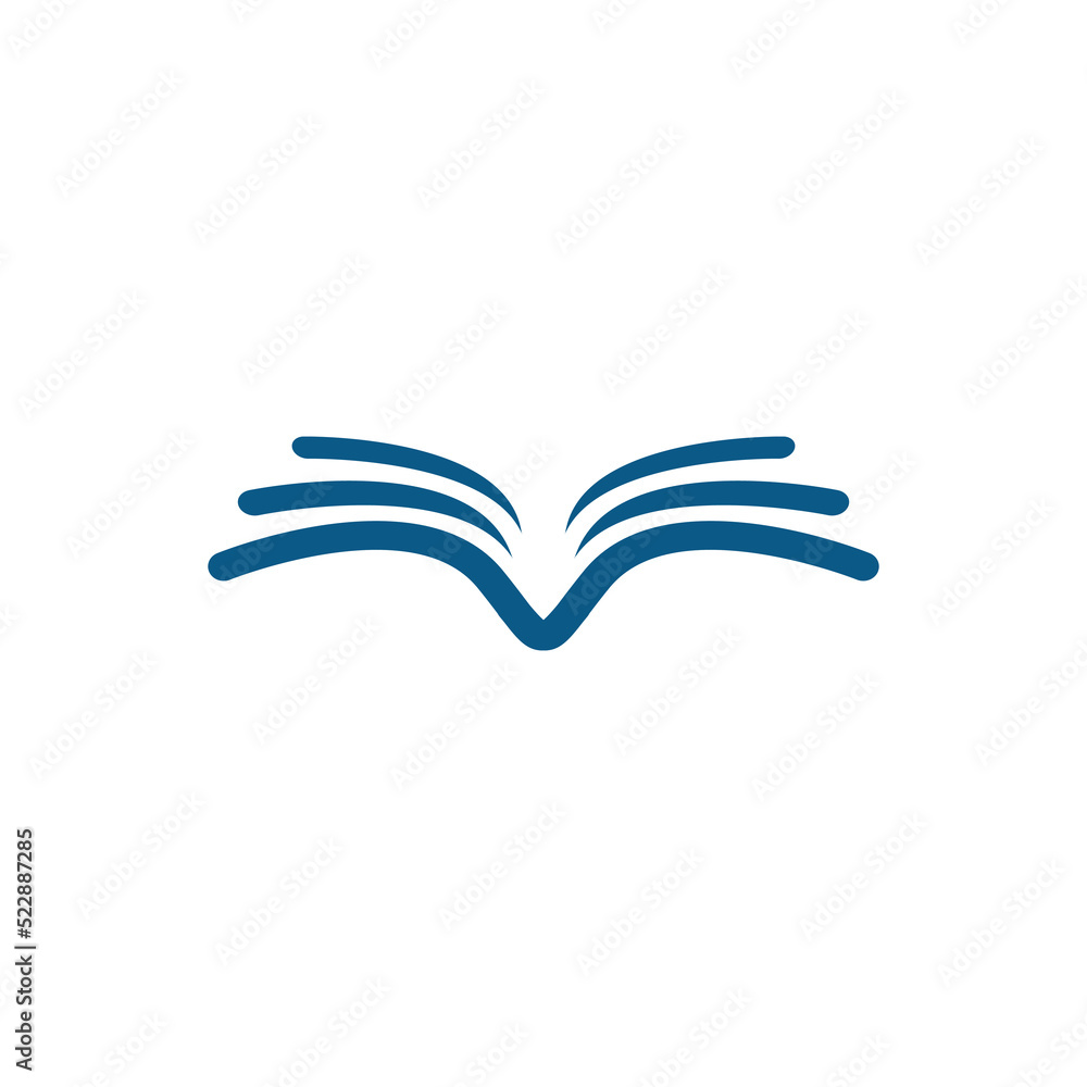 Flying Bird Book vector logo. Luxury bird book design vector template ...