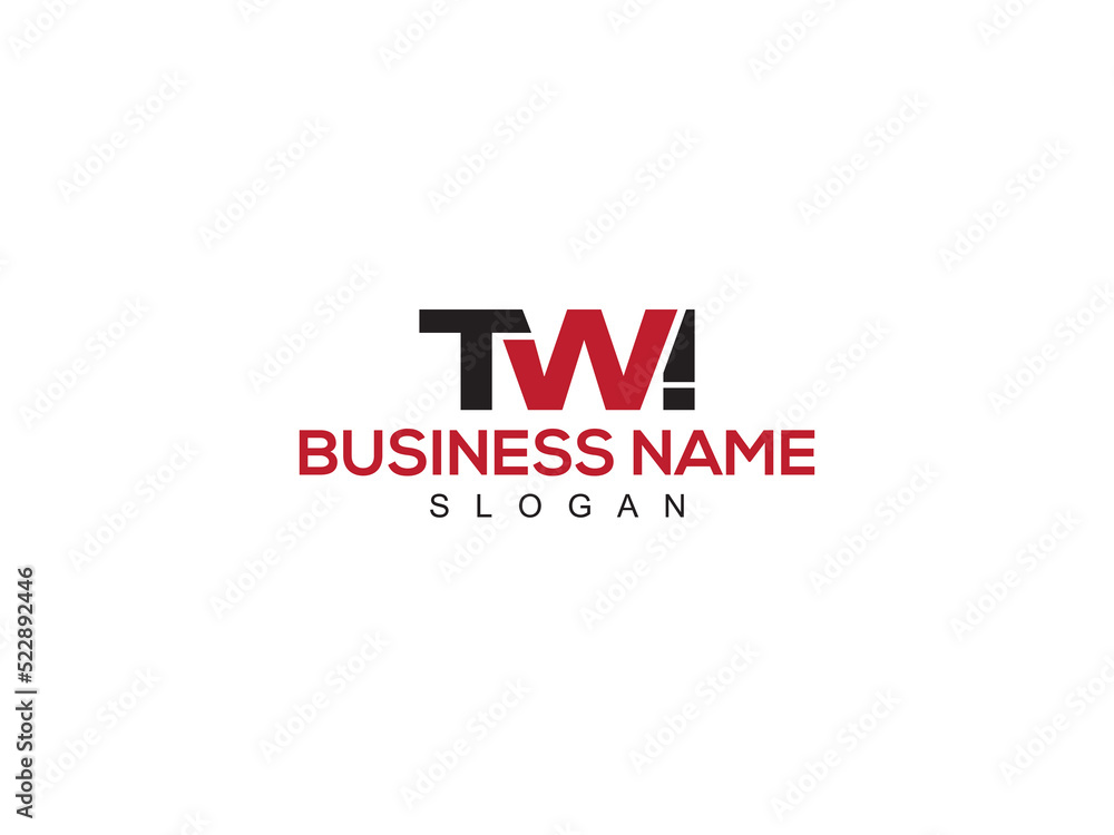 Colorful TWI Logo Icon, Letter TW t w i Logo Image Vector Art With ...
