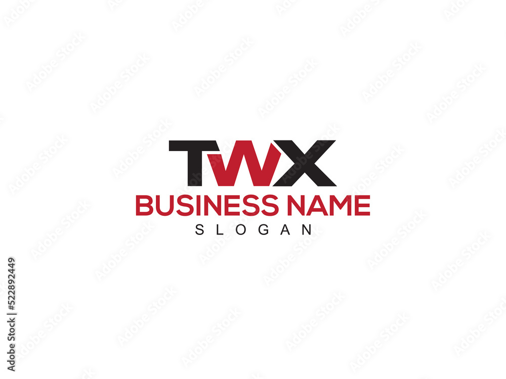 Colorful TWX Logo Icon, Letter TW t w x Logo Image Vector Art With ...