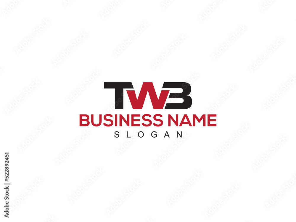 Colorful TWB Logo Icon, Letter TW t w b Logo Image Vector Art With ...