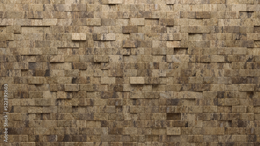 Natural Stone Tiles arranged to create a Polished wall. Rectangular ...