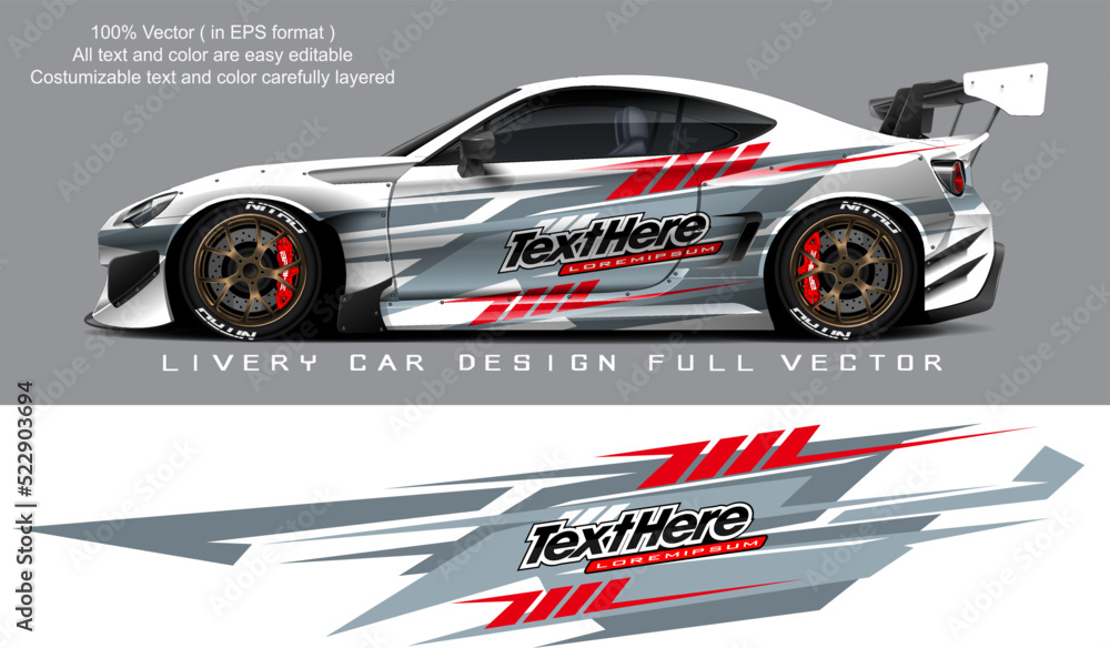 Car livery decal wrap design vector Stock-Vektorgrafik | Adobe Stock