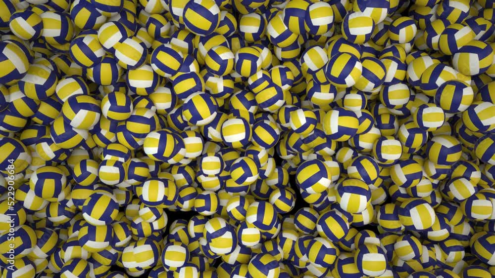 Falling Volleyball Transitions, volleyballs filling the screen and ...