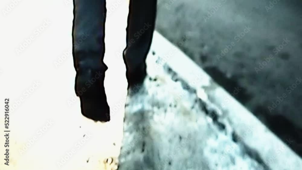 Vidéo Stock Glitched VHS video. City walk. Retro 90s. Defocused ...