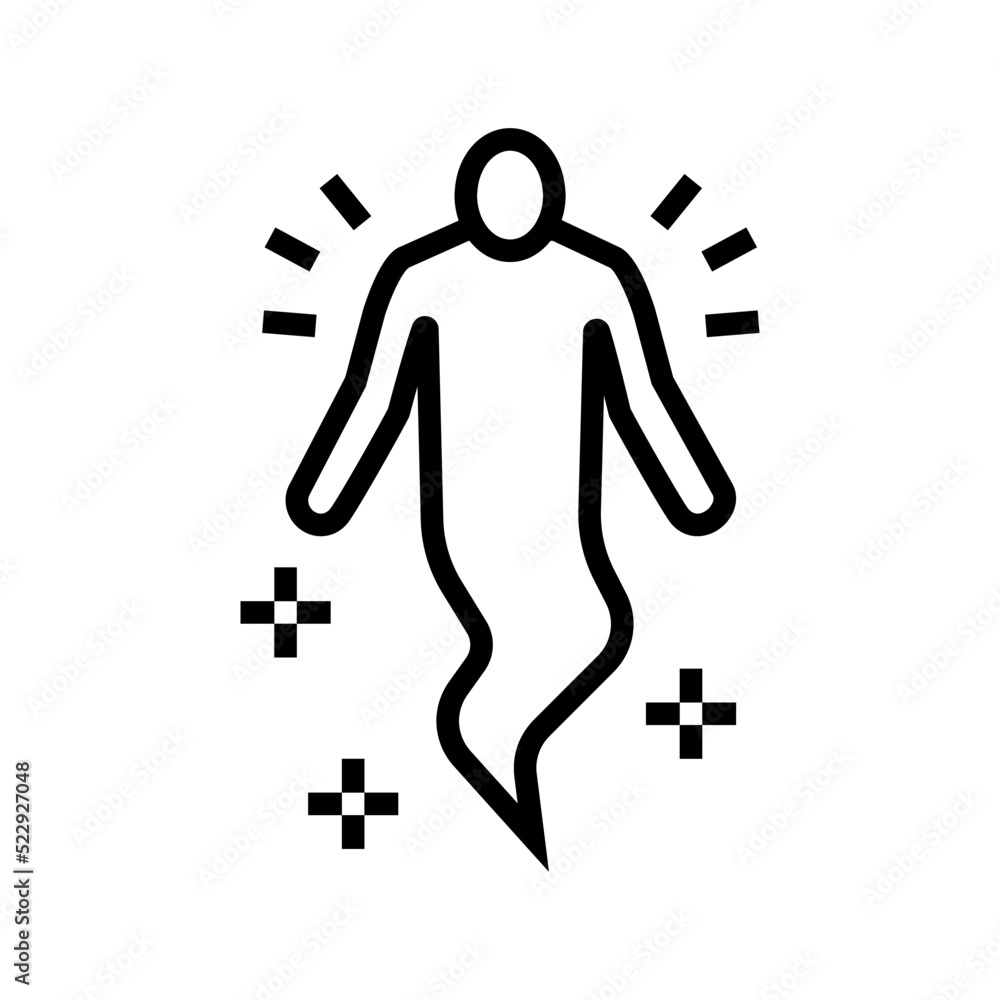 soul human line icon vector. soul human sign. isolated contour symbol ...