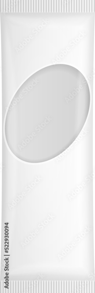 White Blank Plastic Pouch Pocket Bag. Transparent. Illustration ...