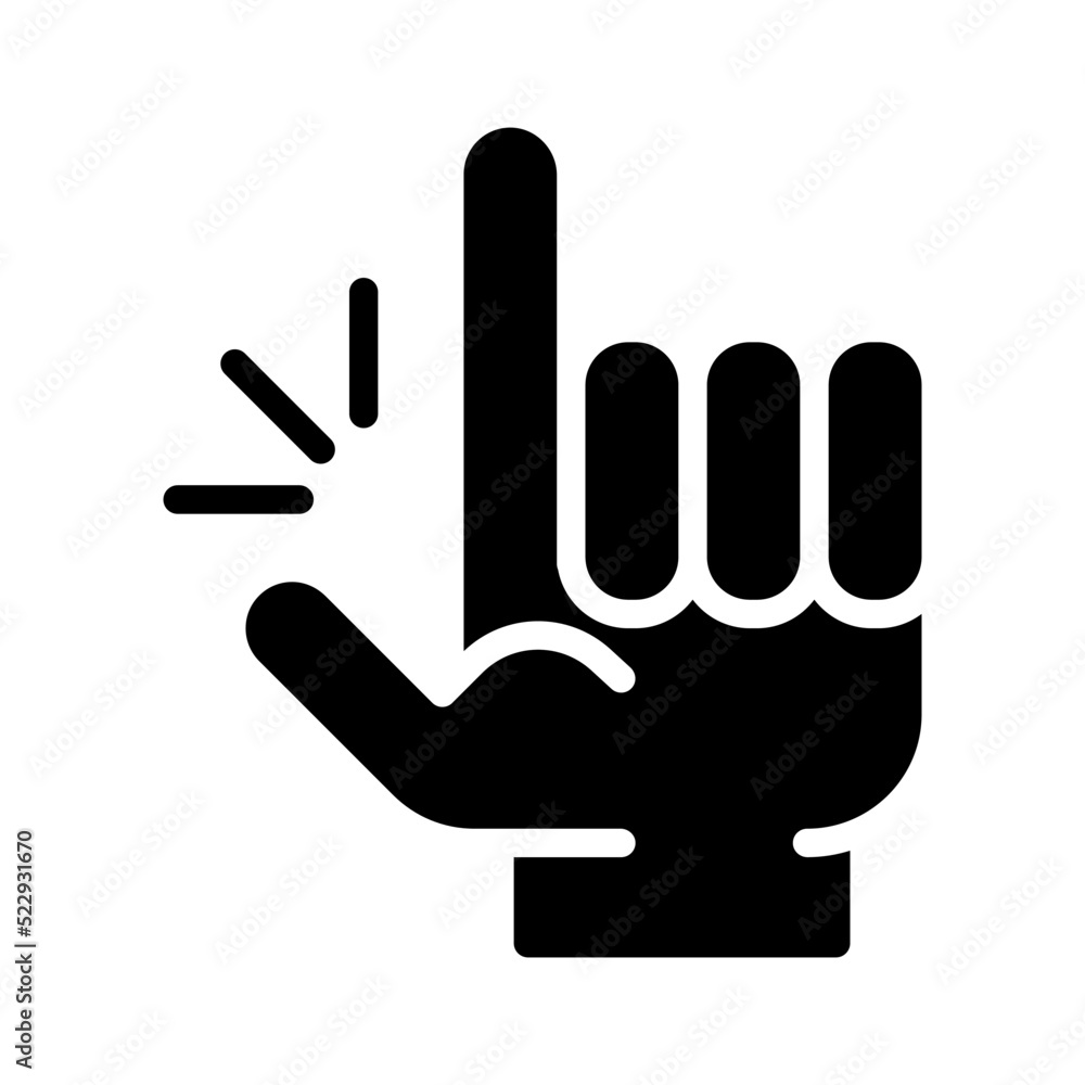 Eureka gesture black glyph icon. Sudden creative idea and solution ...
