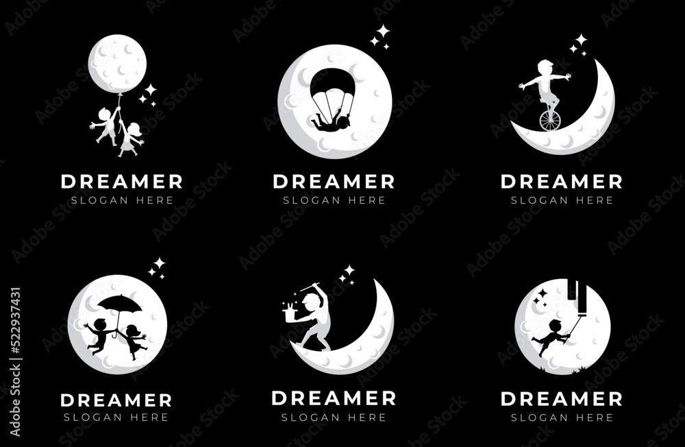 Child dream logo design illustration collection - Dream Logo - banner ...