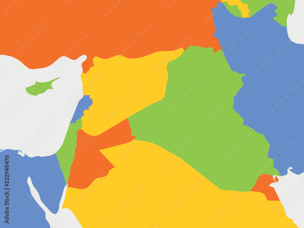 Political map of Middle East Stock Vector | Adobe Stock