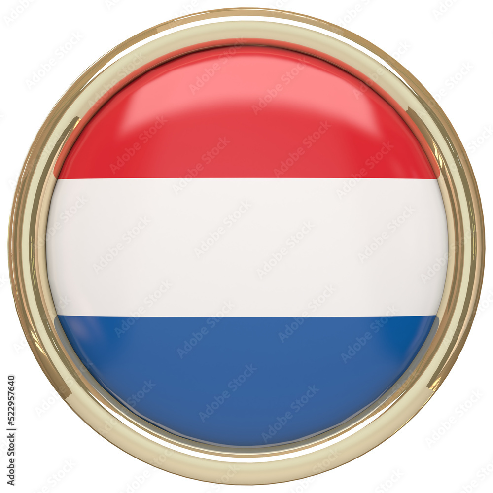 Isolated Badge with the dutch flag on transparent background Stock ...