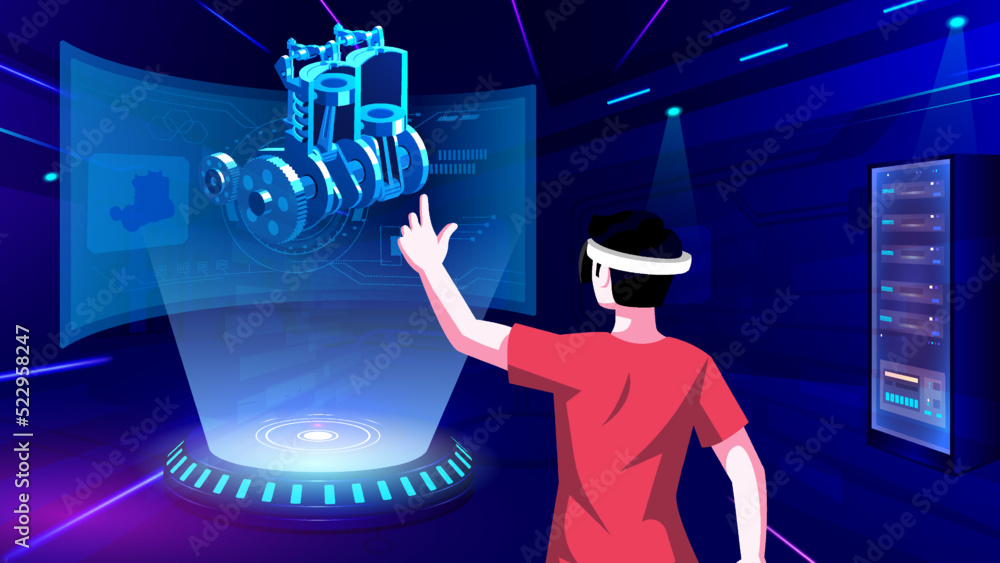 Visualizing and Experiencing 3D model of a Two Cylinder Diesel Engine ...