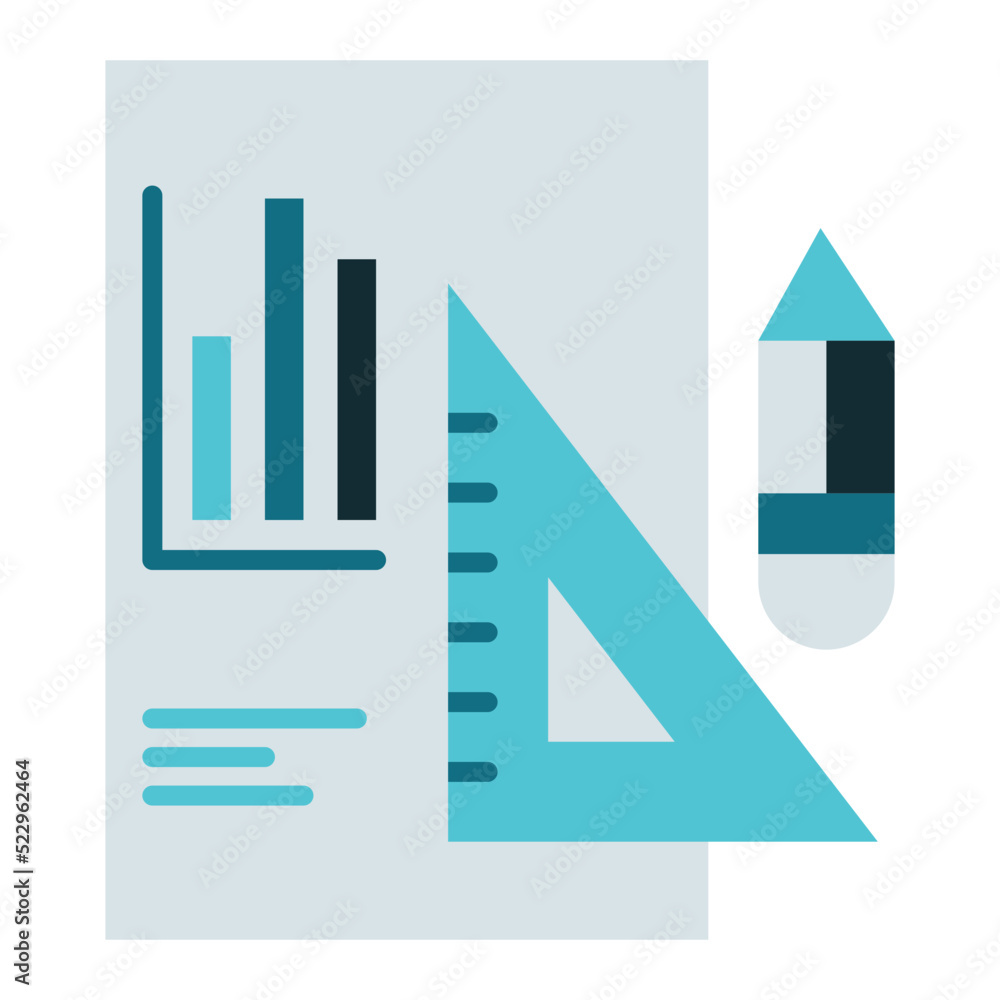 report icon and ruler on transparent background Stock Vector | Adobe Stock