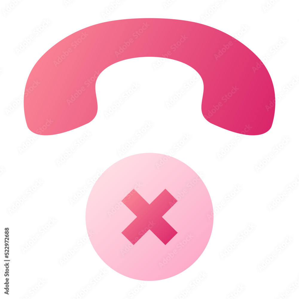 Missed Call Icon Stock Vector | Adobe Stock