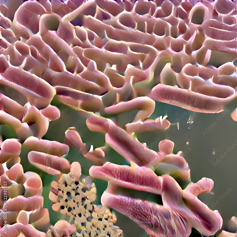 Escherichia Coli (E. Coli.) cells or 3D bacteria under microscope Stock ...