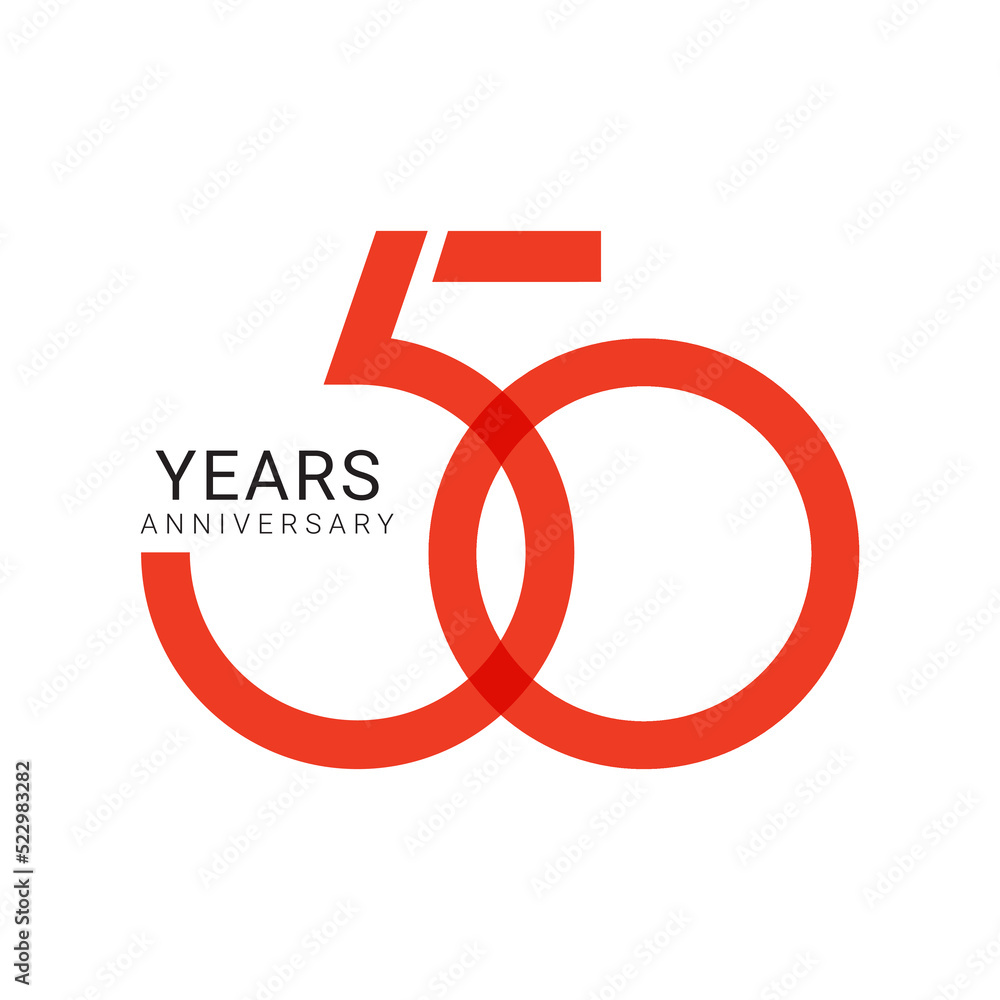 50th, 50 Years Anniversary Logo, Golden Color, Vector Template Design ...