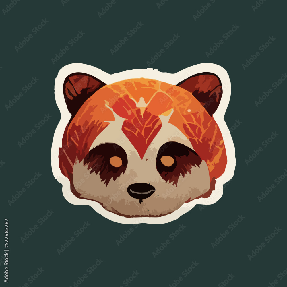 red panda sticker Stock Vector | Adobe Stock