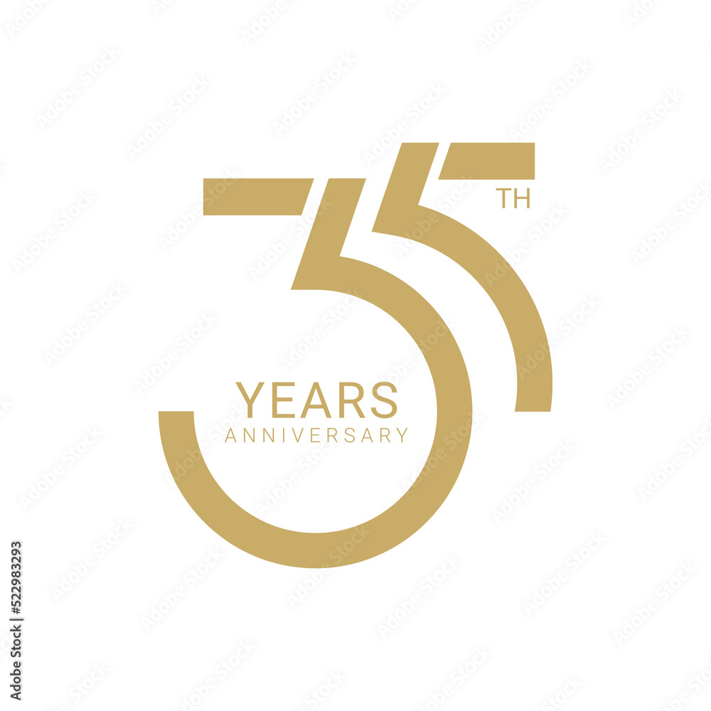 35, 35th Year Anniversary Logo, Vector Template Design element for ...