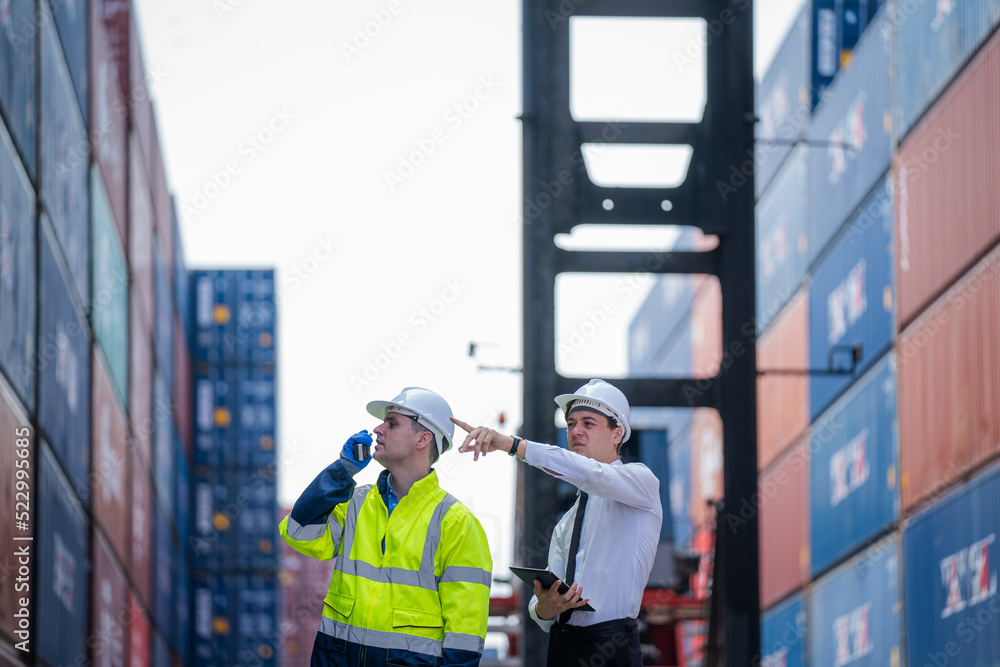 Manager and Supervisor dock cargo checking and control loading ...