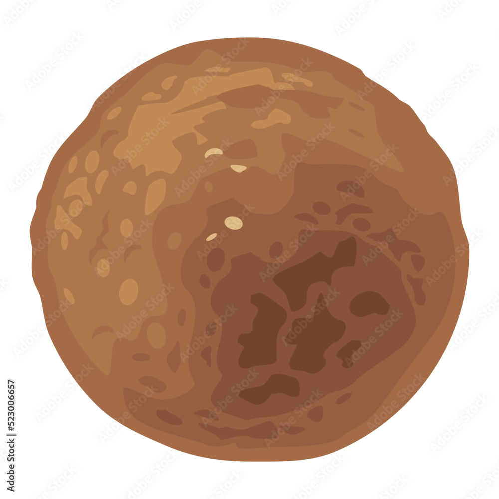 Gulab jamun. Indian traditional food. Vector color realistic ...