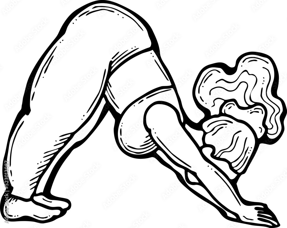 Curvy plus size woman has yoga class and make relaxation pose to be ...