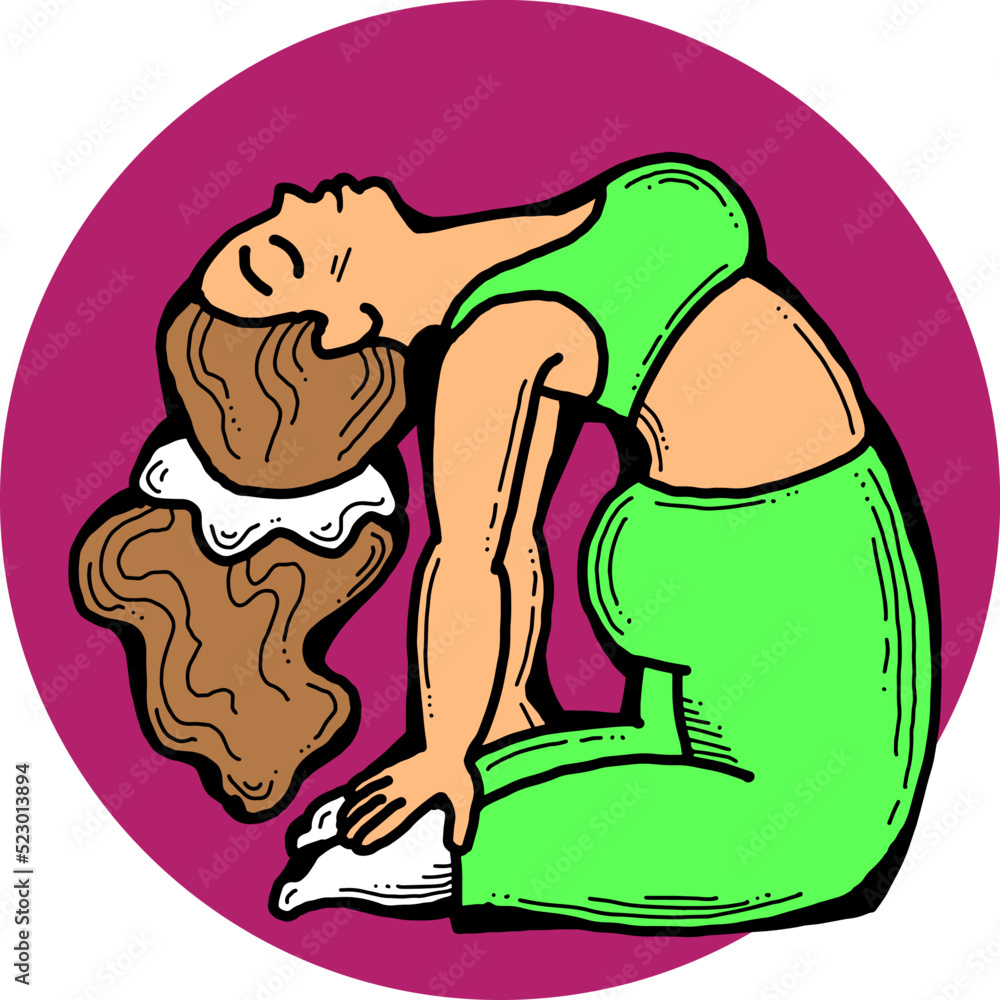 Curvy plus size woman has yoga class and make relaxation pose to be ...
