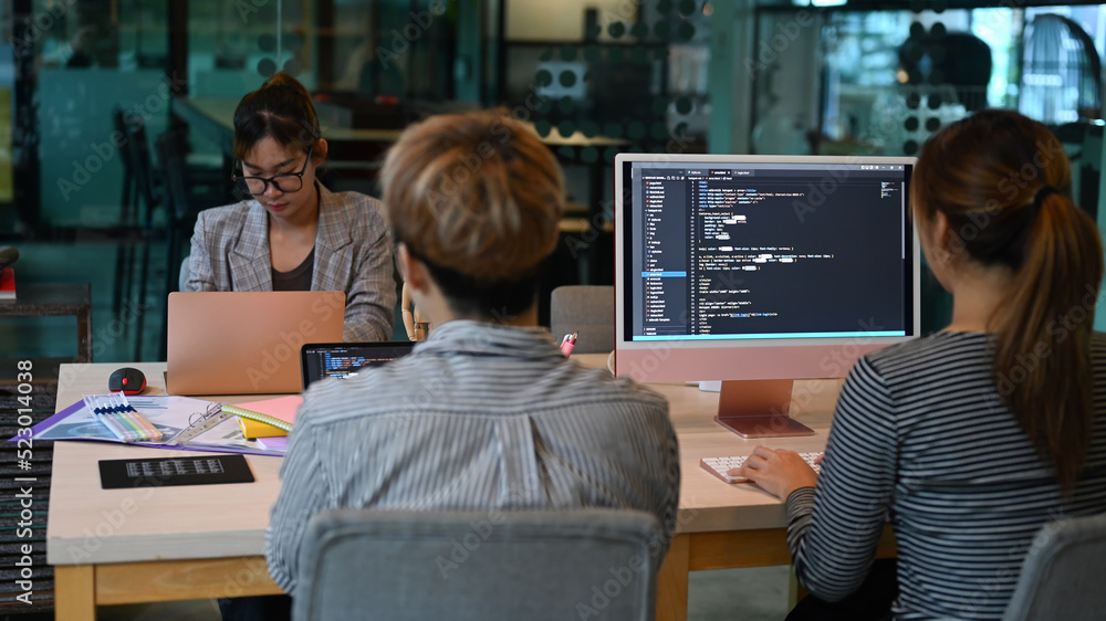 Programer team working and meeting in modern office Stock Photo | Adobe ...