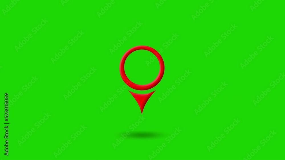 GPS movement of pin showing the location on the map, GPS movement of ...