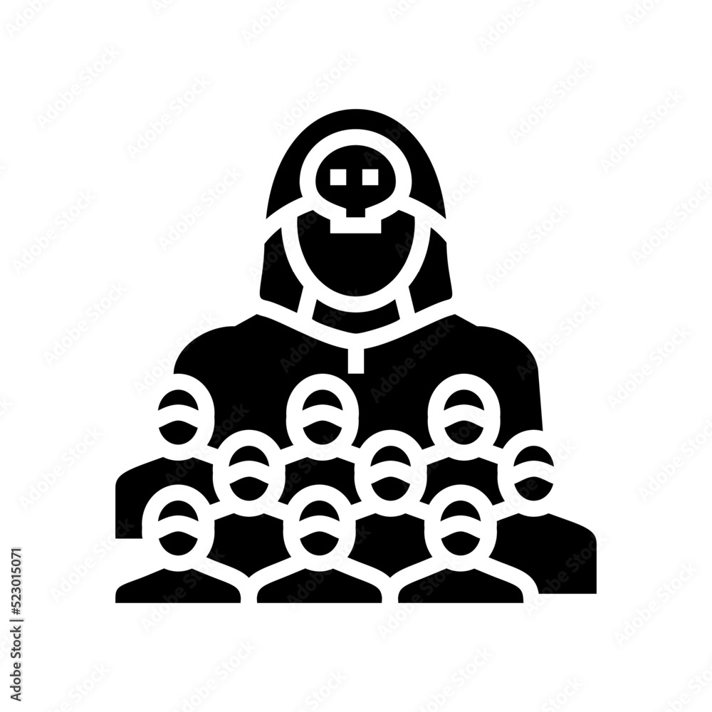 sect religious glyph icon vector. sect religious sign. isolated symbol ...