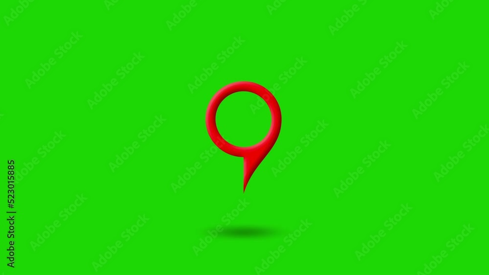 GPS movement of pin showing the location on the map, GPS movement of ...