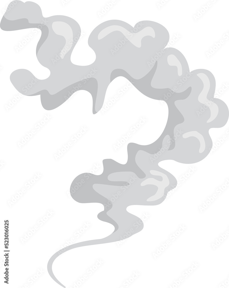 Cartoon cloud of smoke, explosion, traffic fume Stock Illustration ...