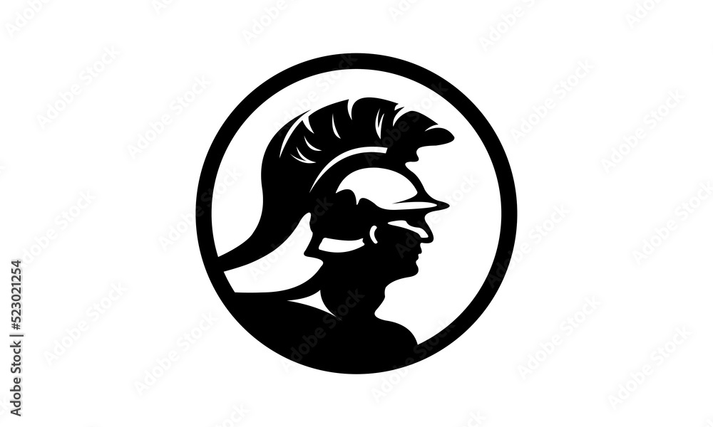 warrior armor logo design vector graphic Stock Vector | Adobe Stock