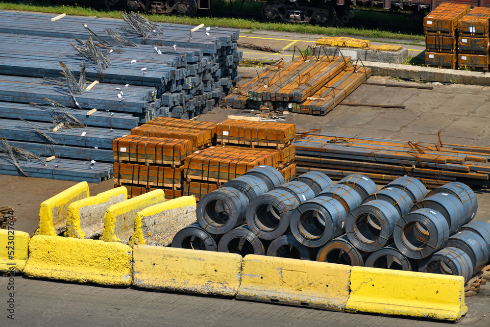 industrial infrastructure of the seaport, a warehouse by the sea with ...