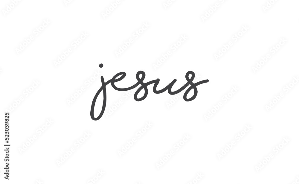 Jesus vector calligraphy lettering. Faith in the lord religious banner ...