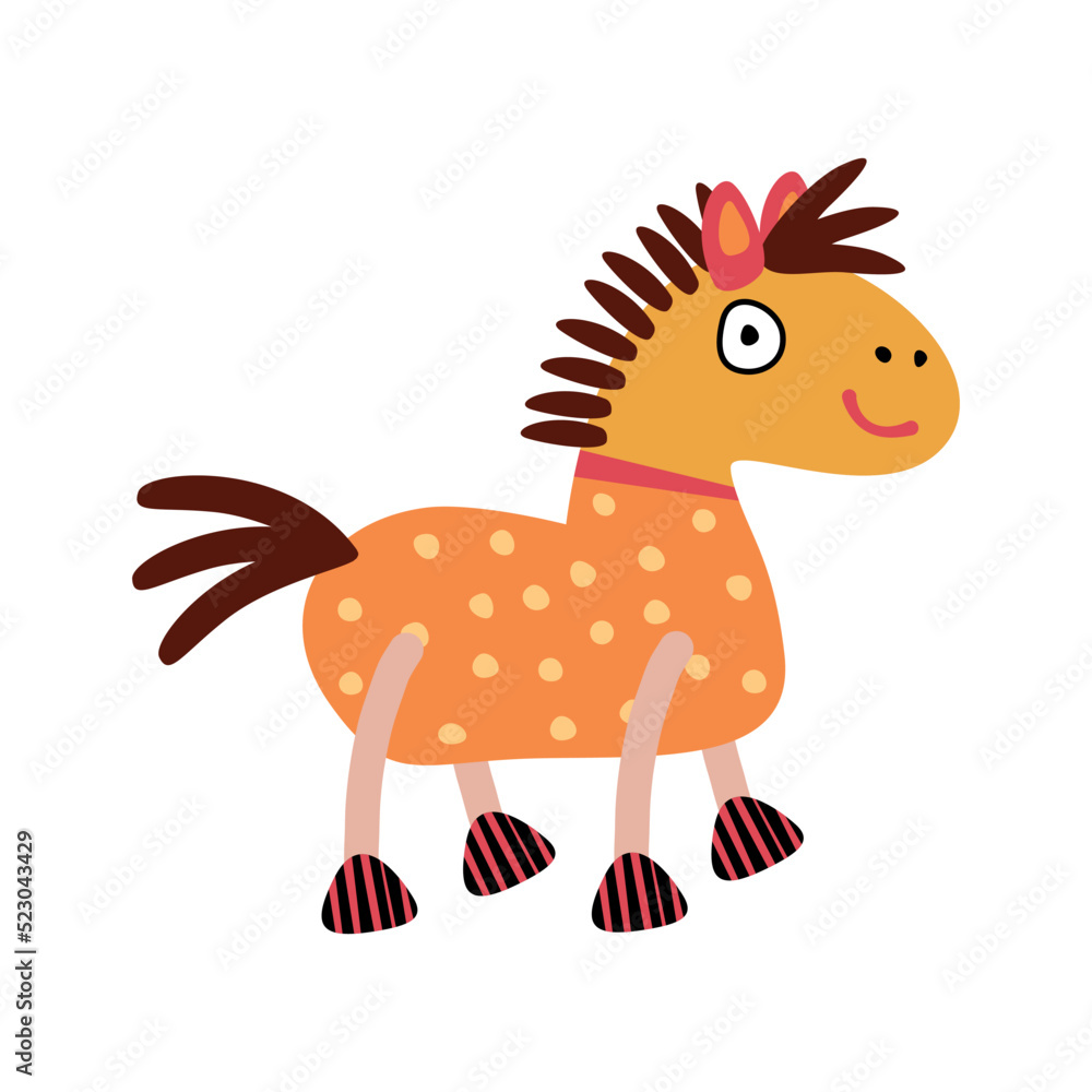 Funny animals with patterns in cartoon style. Illustrations for ...