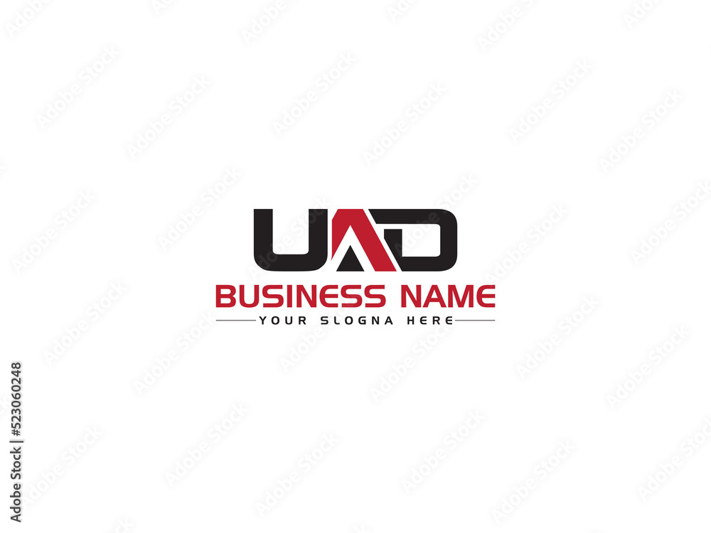 Minimalist UAD Logo Letter, Colorful uad Logo Icon Vector Image Design ...