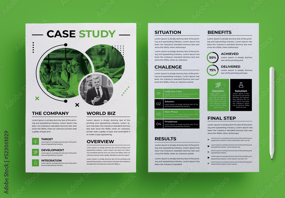 Corporate Case Study Stock Template | Adobe Stock