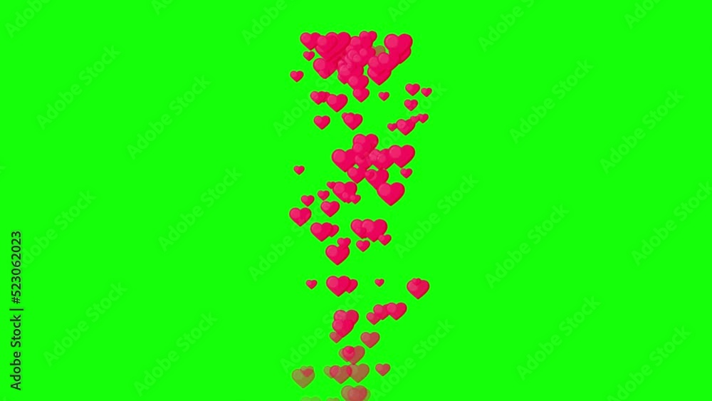 Vidéo Stock Heart emoji love symbol icon, isolated chroma key green ...