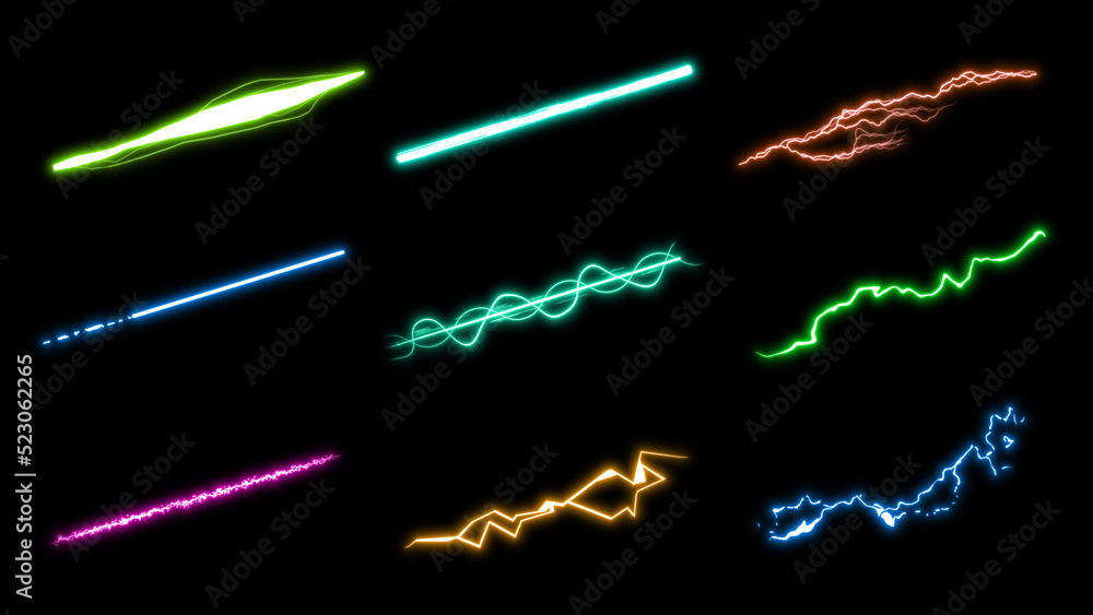 Glowing Energy Beam Effect Overlay Stock Template | Adobe Stock