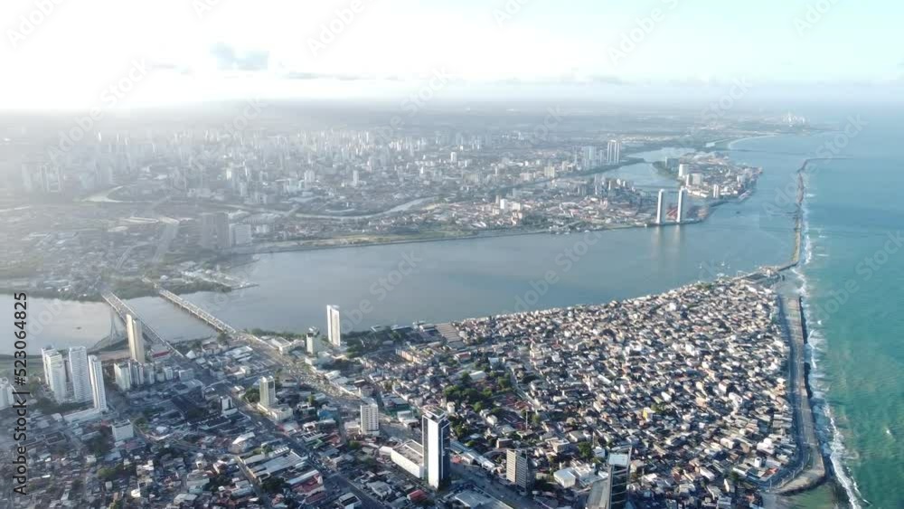 Vista panorâmica aérea da cidade do Recife, Pernambuco com vista dos ...