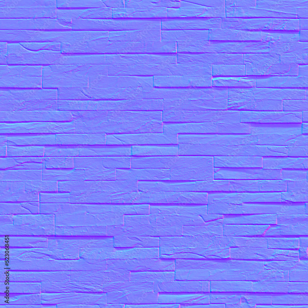 Normal map texture Bricks, texture mapping Normal Stock Photo | Adobe Stock