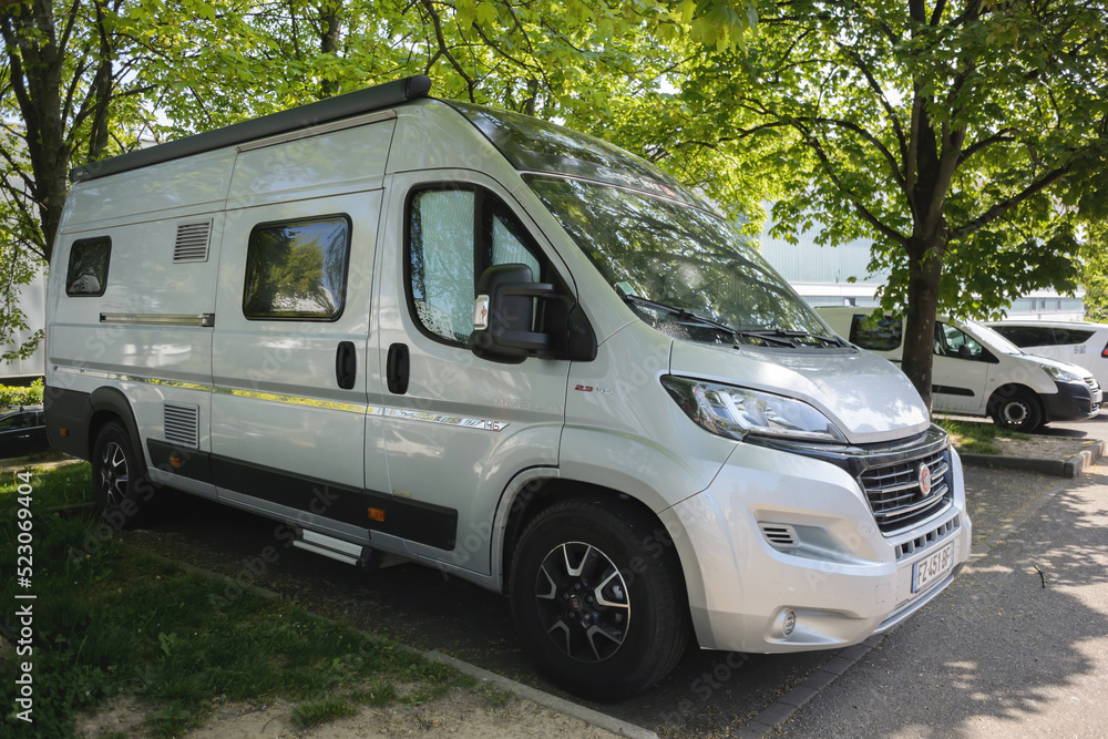 Strasbourg, France - May 8, 2022: Side view of new luxury Campervan ...