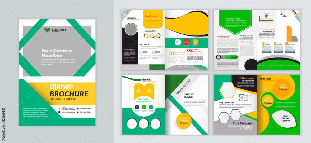 magazine layout template, creative brochure design, annual report and ...